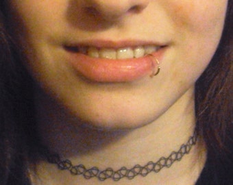 Lip ring, 10kt gold, 18g thick, 2mm opening, smooth, comfortable, 11-12 ...