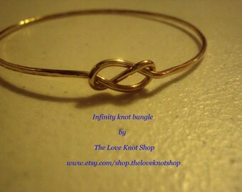 Infinity knot bangle | Etsy