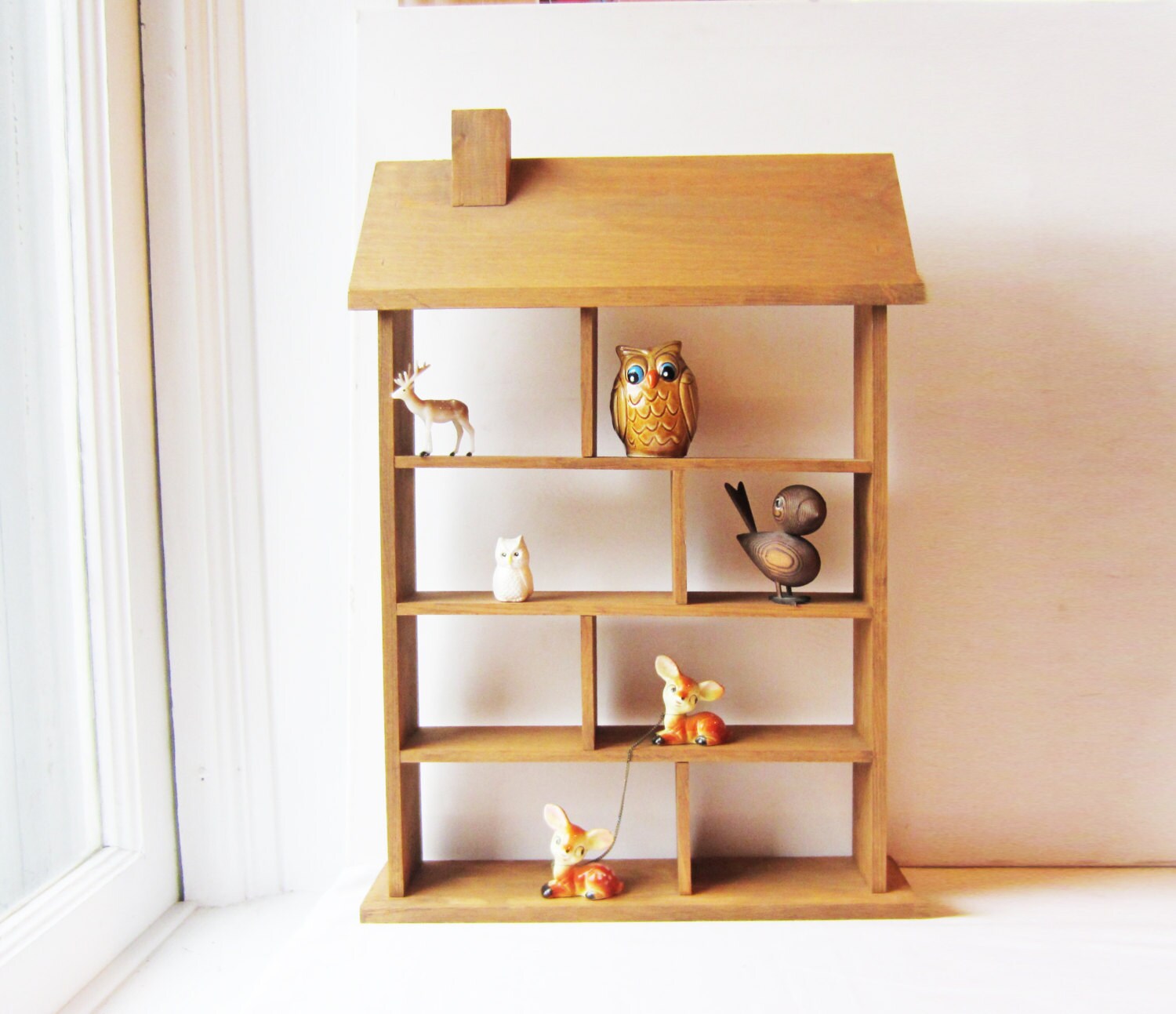 House Shaped Shadow Box Large Wall Shelf Display by TheeLetterQ