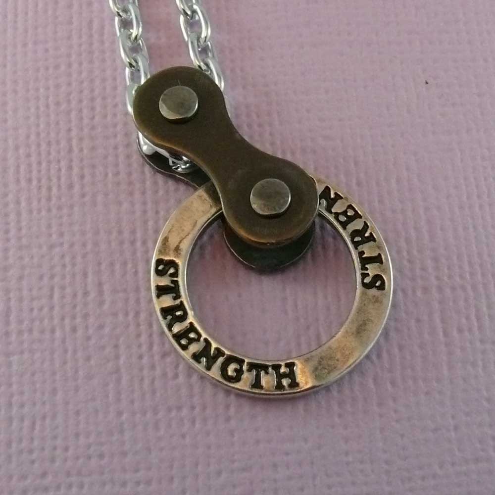 bike jewelry Strength cycling pendant bicycle by WanderingJeweler