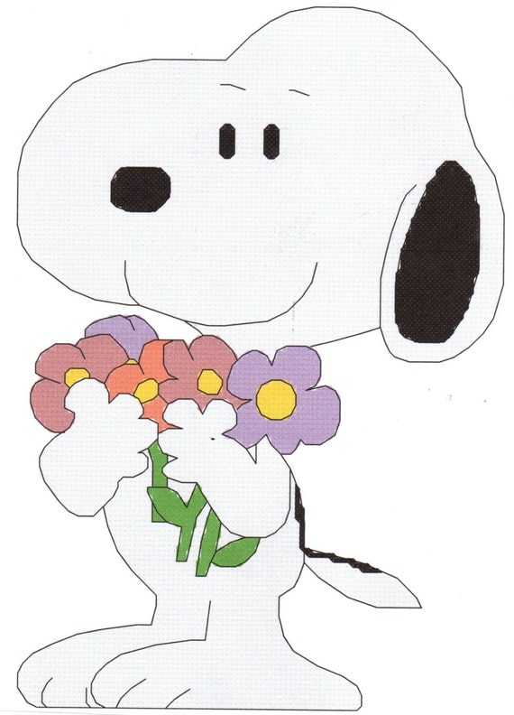 Snoopy flores - Imagui