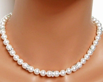 Simple Pearl Drop Bridal Pendant Bridal Jewelry Bridesmaids