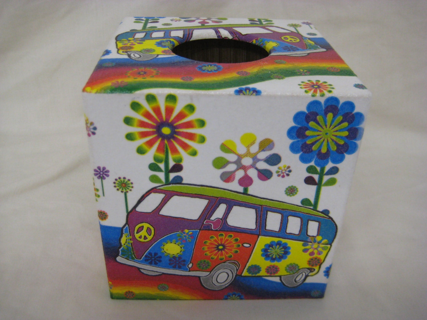 V.W campervan Tissue Box Cover by crackpotscrafts on Etsy