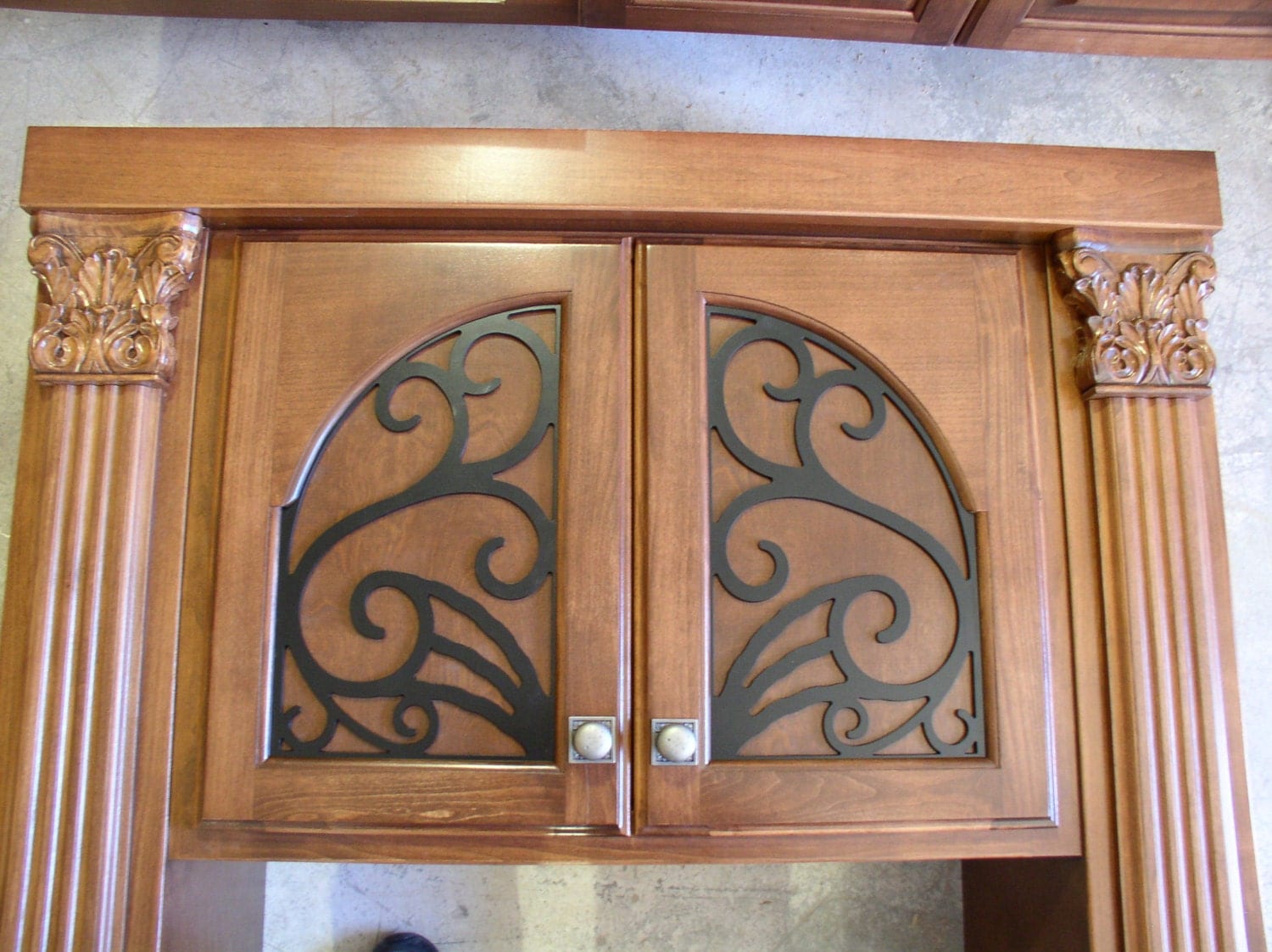 Cabinet Door Panel Insert in decorative iron. Design name