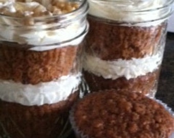 Carrot Cake Jar Cakes - 2 jar cakes -Carrot Cake Cupcakes -Send ...