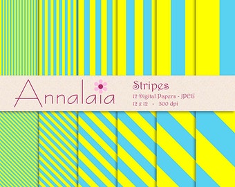 Yellow Digital Paper Pack: Yellow and White Polka Dots