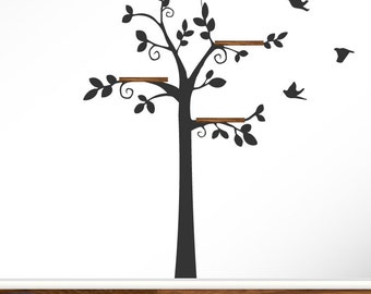 Shelf tree decal | Etsy