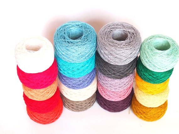 20 Balls LINEN YARN 100% Linen Yarn Various Colors High