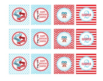 Popular items for dr seuss favor tags on Etsy