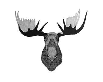 White moose head | Etsy