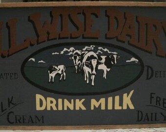 Vintage dairy sign | Etsy