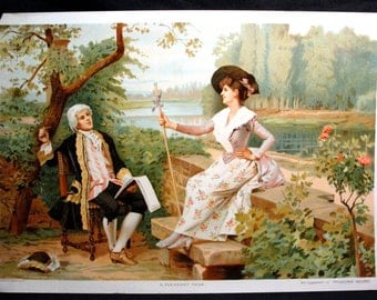 Popular items for chromo lithograph on Etsy