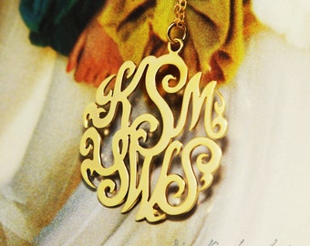 Any Personalized Jewelry Monogram 3 Initials Name Necklace