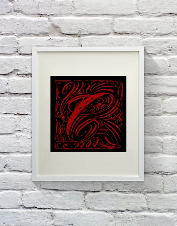 Items similar to Decorative 'C' - Calligraphy on Etsy