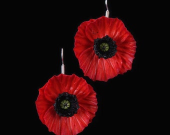 Poppy earrings | Etsy