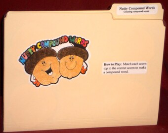 Dictionary Guide Words Magic Show File Folder Game