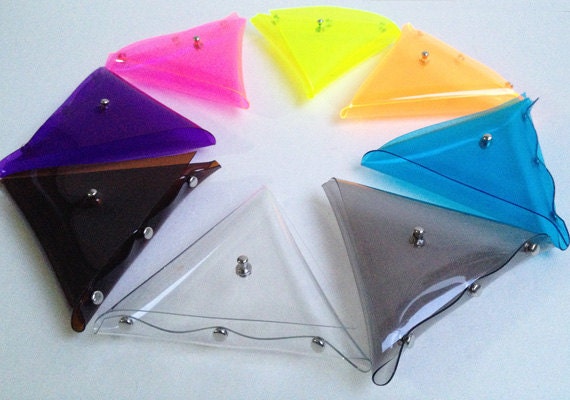 Triangle transparent clear purse coin Clear Purse by 9September