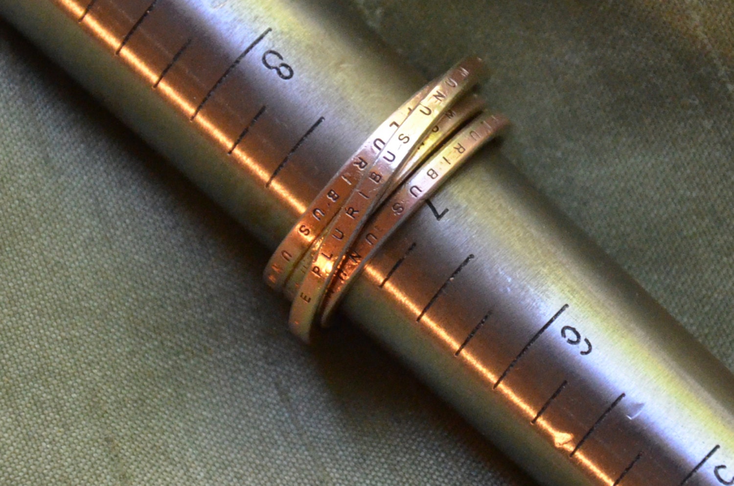 E Pluribus Unum handmade ring from the RESTLESS