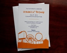 Roller Coaster - Party Invitation