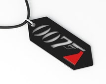 James Bond Pendant James Bond necklace agent 007 Pendant jewelry art ...