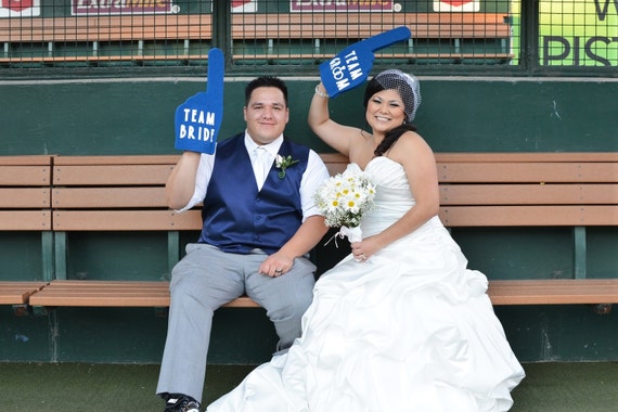 Items similar to Photobooth Props - Royal Blue Team Bride & Team Groom ...