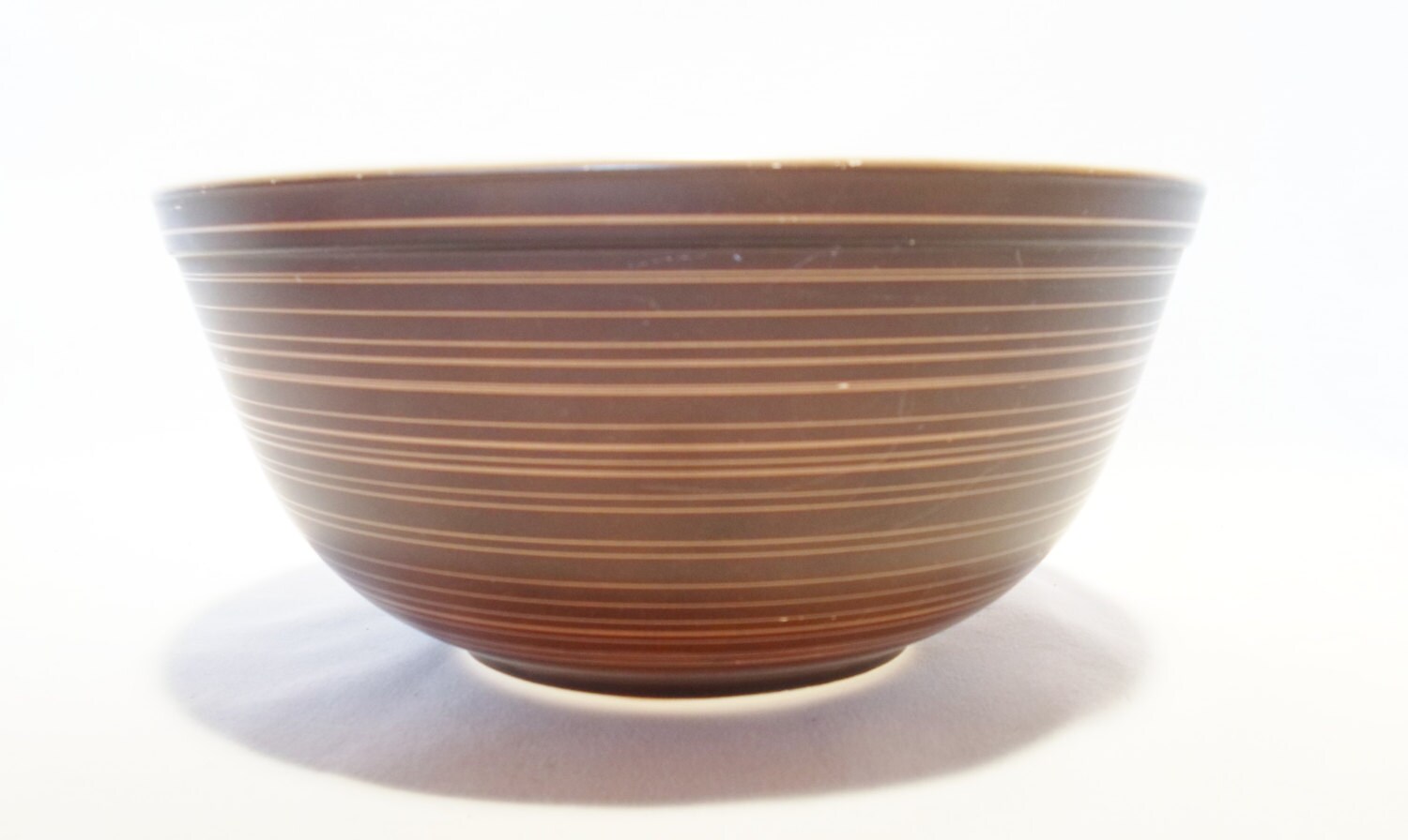 Vintage Pyrex Terra Pattern Brown Striped Bowl 2 1/2 Qt