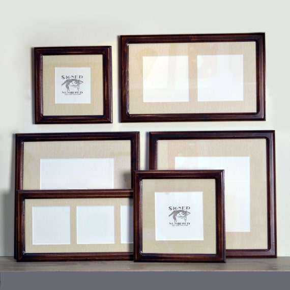 Items similar to SET of SIX Double Cove Style Frames for SQUARE Photos ...