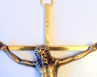 INRI Crucifix // Vintage INRI Crucifix // Vintage Cross // Vintage ...