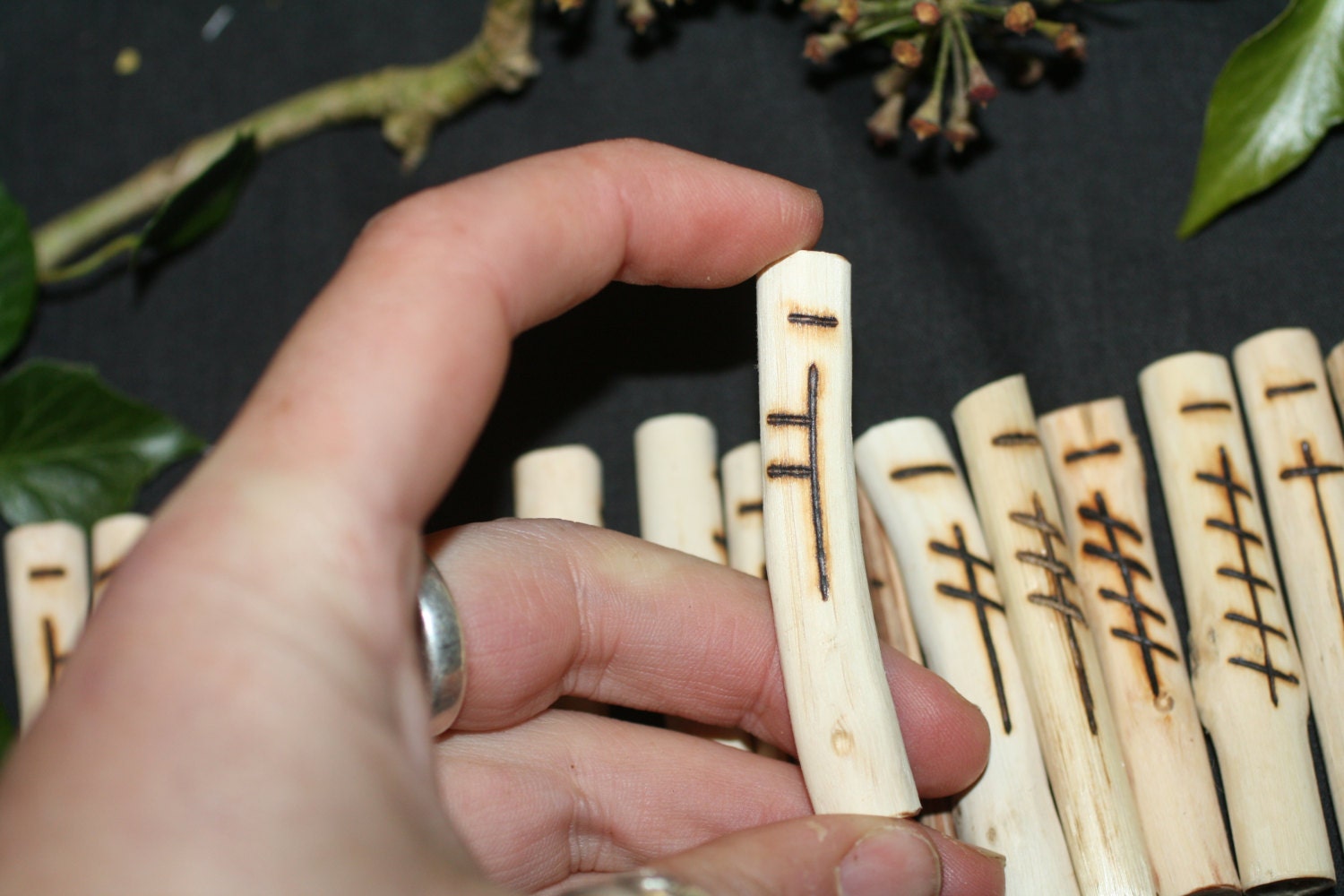 Celtic Tree Ogham staves made with by greenwomancrafts on Etsy