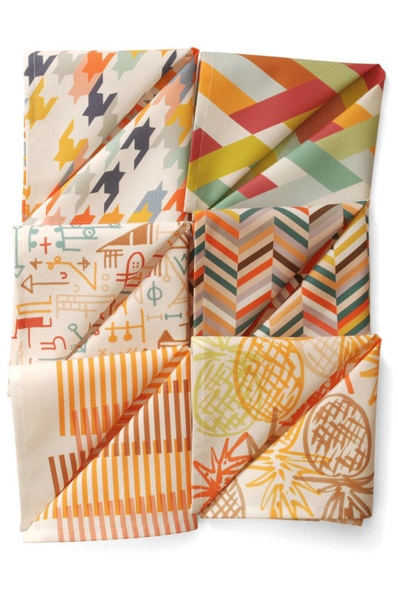 Items similar to Set of 6 Handkerchiefs on Etsy