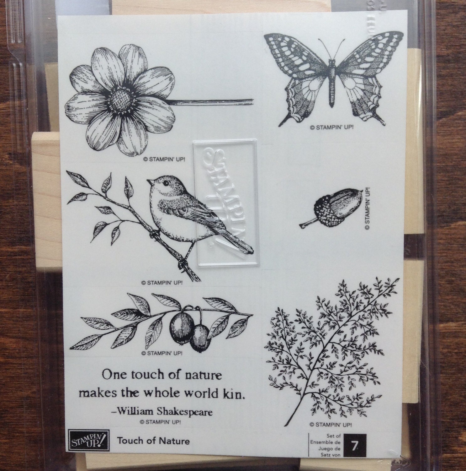 Stampin' Up Touch of Nature Stamp Set Retired New Unused 7