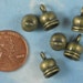 20 Bronze Bell End Caps Round Drops Dangles Glue In Cap Lead