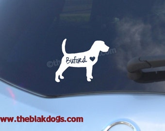 Briard Silhouette Vinyl Sticker personalized Car by blakdogs