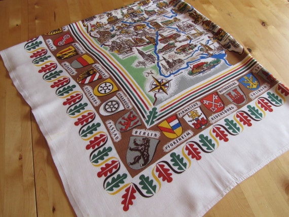 Vintage German Themed Tablecloth