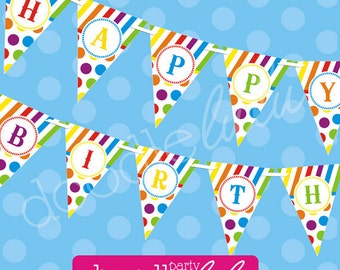 Pastel Rainbow Flag Banner Pastel Rainbow Party Banner