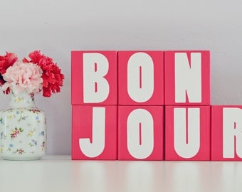 Bonjour sign | Etsy
