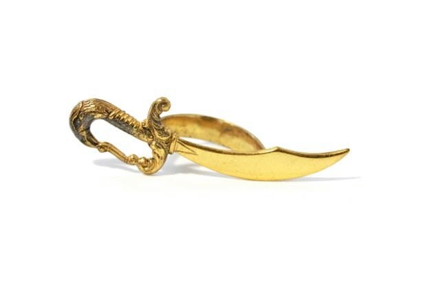 Vintage Scarf Ring // Sword // 1960s – Double Finger Ring – Haute Juice