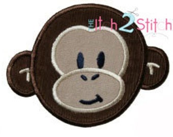 Monkey face applique | Etsy