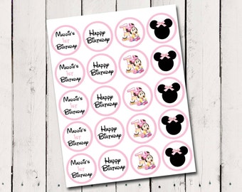 Minnie round sticker | Etsy