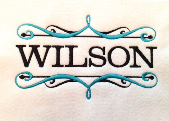 INSTANT DOWNLOAD Decorative Two Color Scroll EMBROIDERY Font