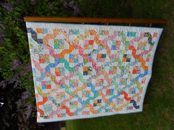 Winding Nine Patch Quilt Pattern Layer Cake by LittleLouiseQuilts