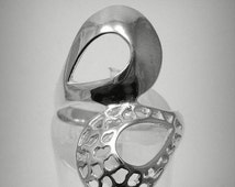 Popular items for long silver ring on Etsy