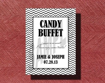 Wedding Candy Bar/Buffet Sign or Poster DIY Print Ready