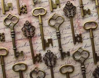 The Waterford Collection - Skeleton Key Assortment in BRONZE - Set of ...