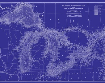 Portland Oregon Street Map Vintage Blueprint Print by TheMapShop
