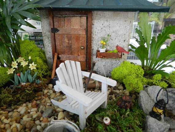 Miniature Fairy Garden Shed -Miniature Garden Hypertufa House