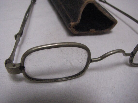 Small square Civil War era Victorian eyeglasses Early 1860s