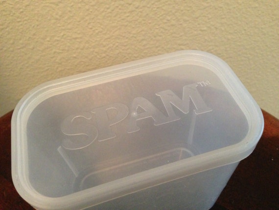 SPAM plastic container