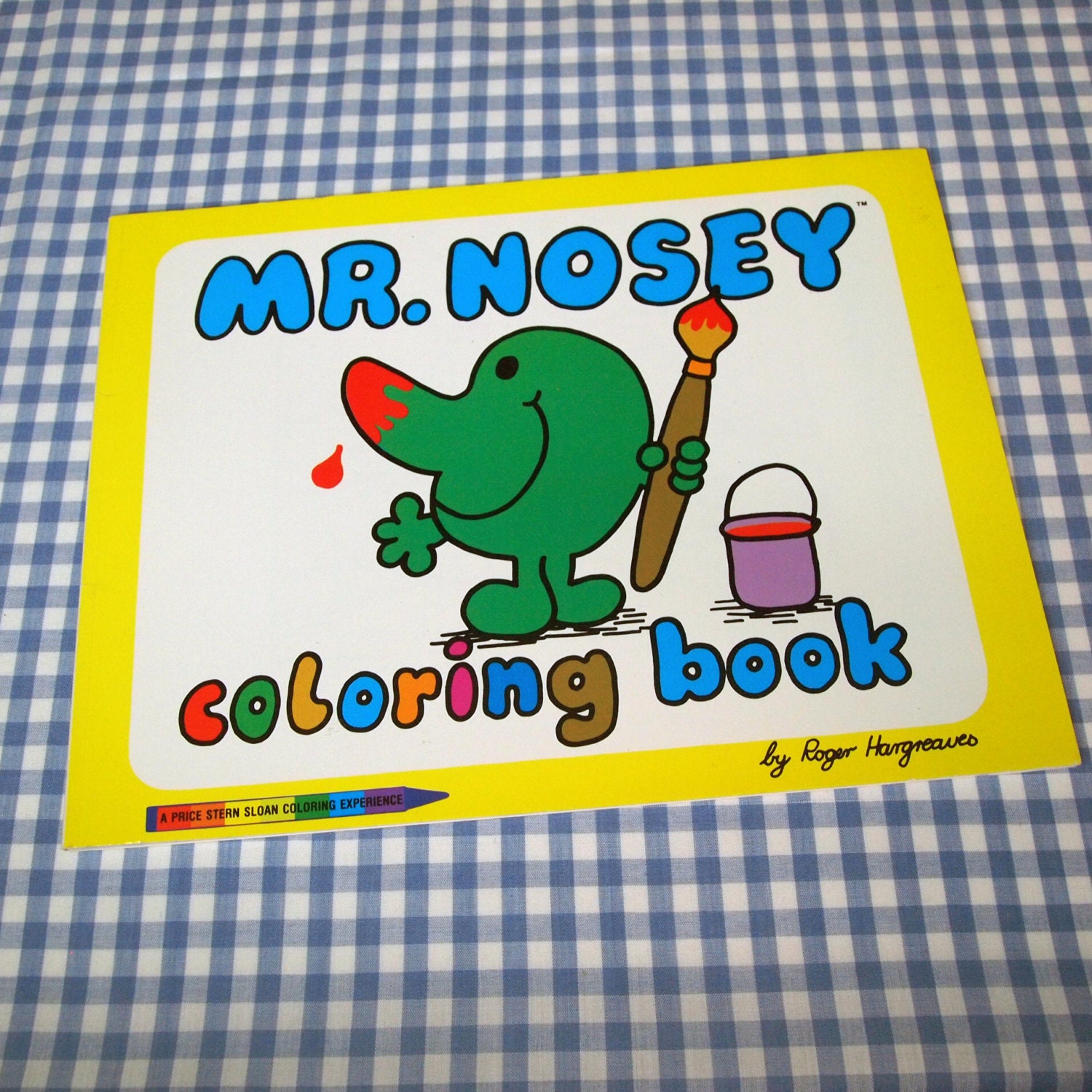 mr. nosey coloring book vintage 1980 children's unused