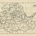 London City Map 1940s Vintage ORIGINAL map London UK Britain